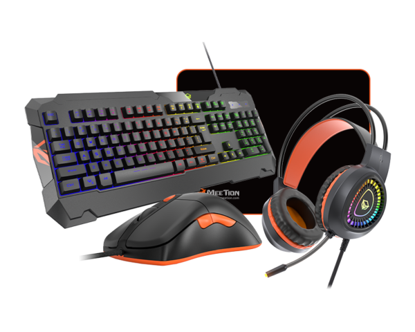 Bundle 4 en 1 MEETION MT-C500: Teclado, Mouse, Headset, Mouse Pad ...